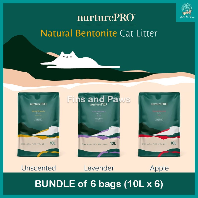 [Nurture Pro] (Bundle of 6) Natural Bentonite Cat Litter 10L | Shopee ...