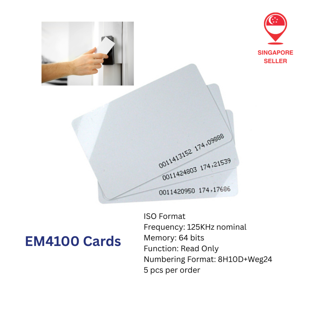 EM4100 ISO Standard Blank White PVC Cards with Card Number 125KHz ...