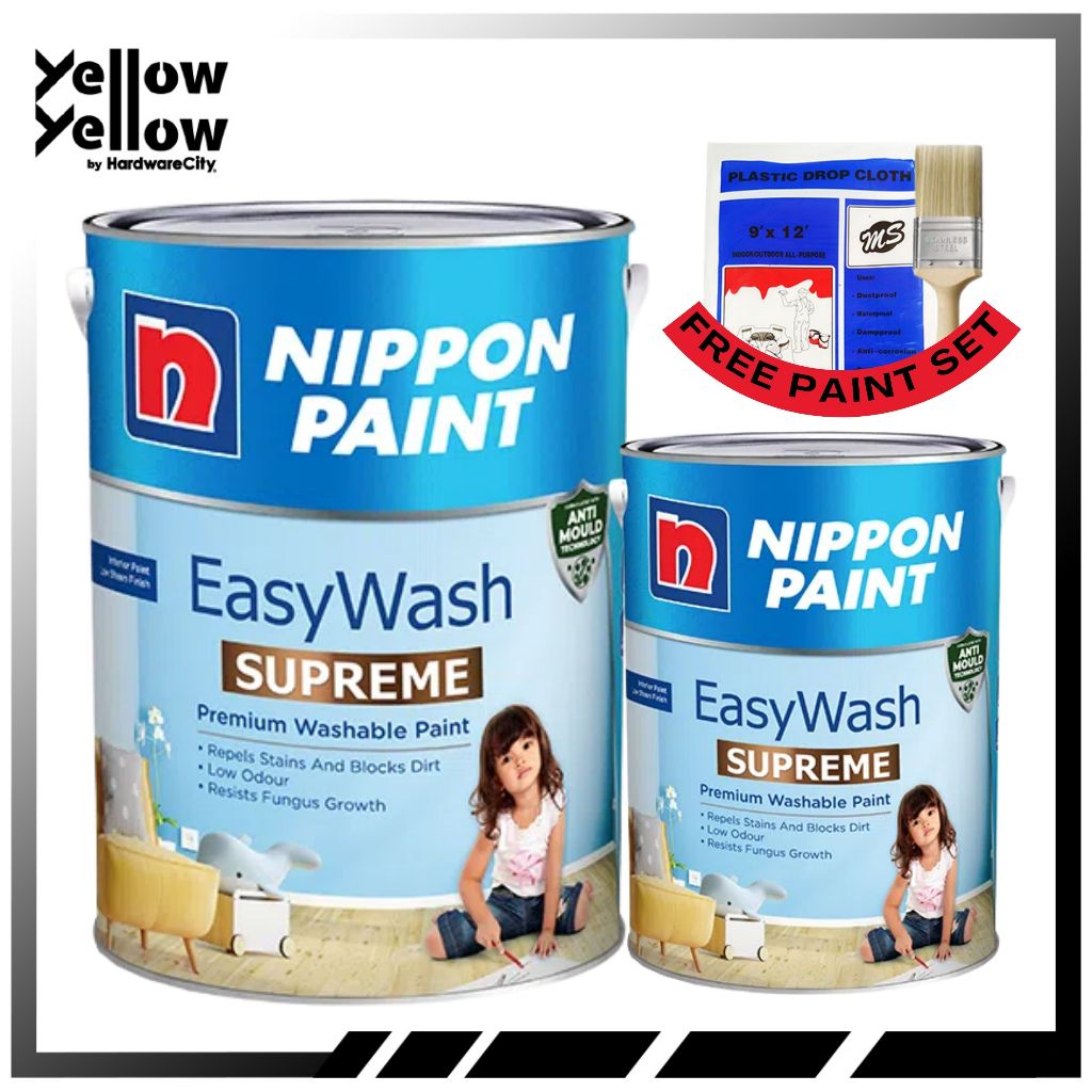[FREE PAINT SET] Nippon Paint Easy Wash Supreme | Shopee Singapore