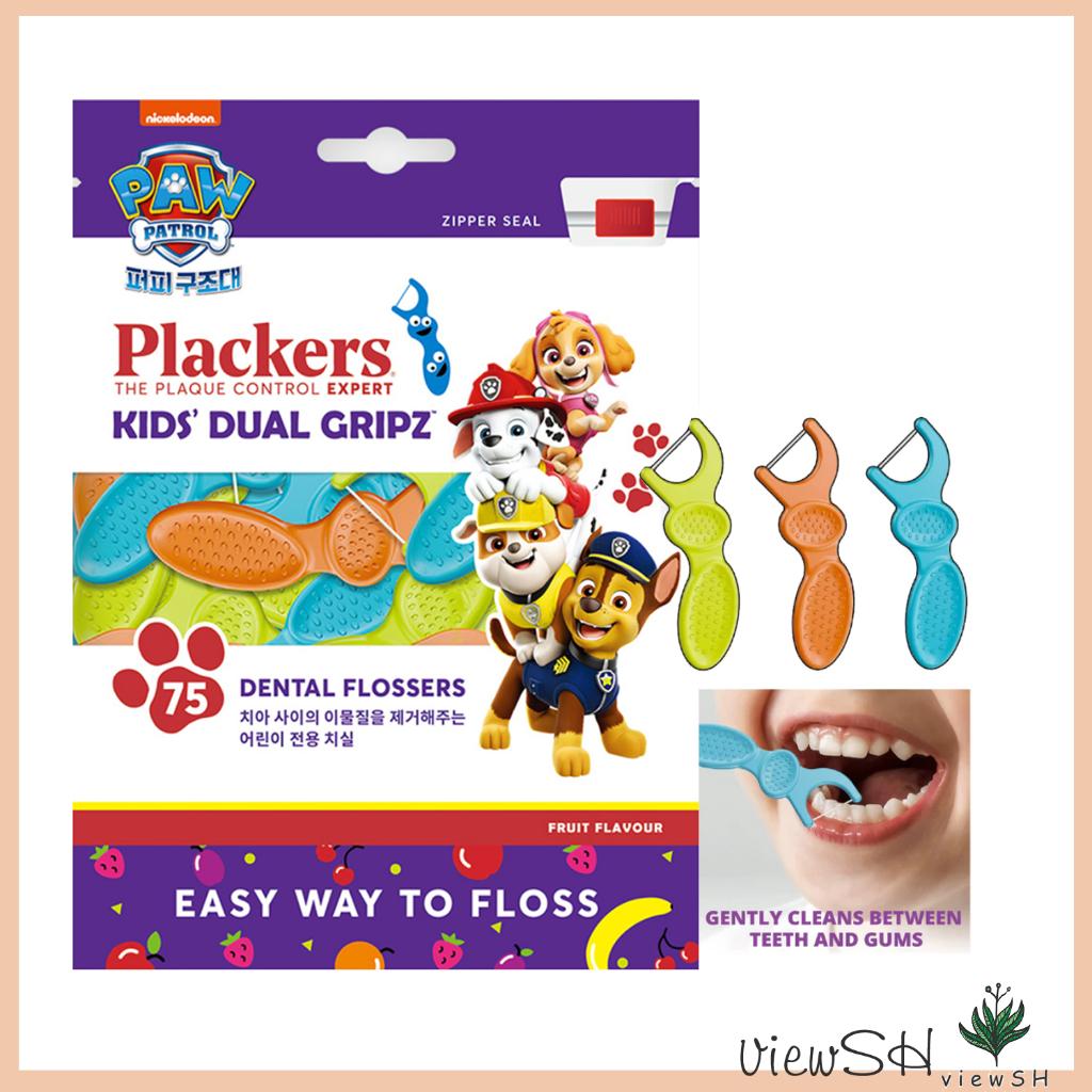 [Plackers] Kids' Dental Gripz Floss Picks 75 Count, Flossers with ...