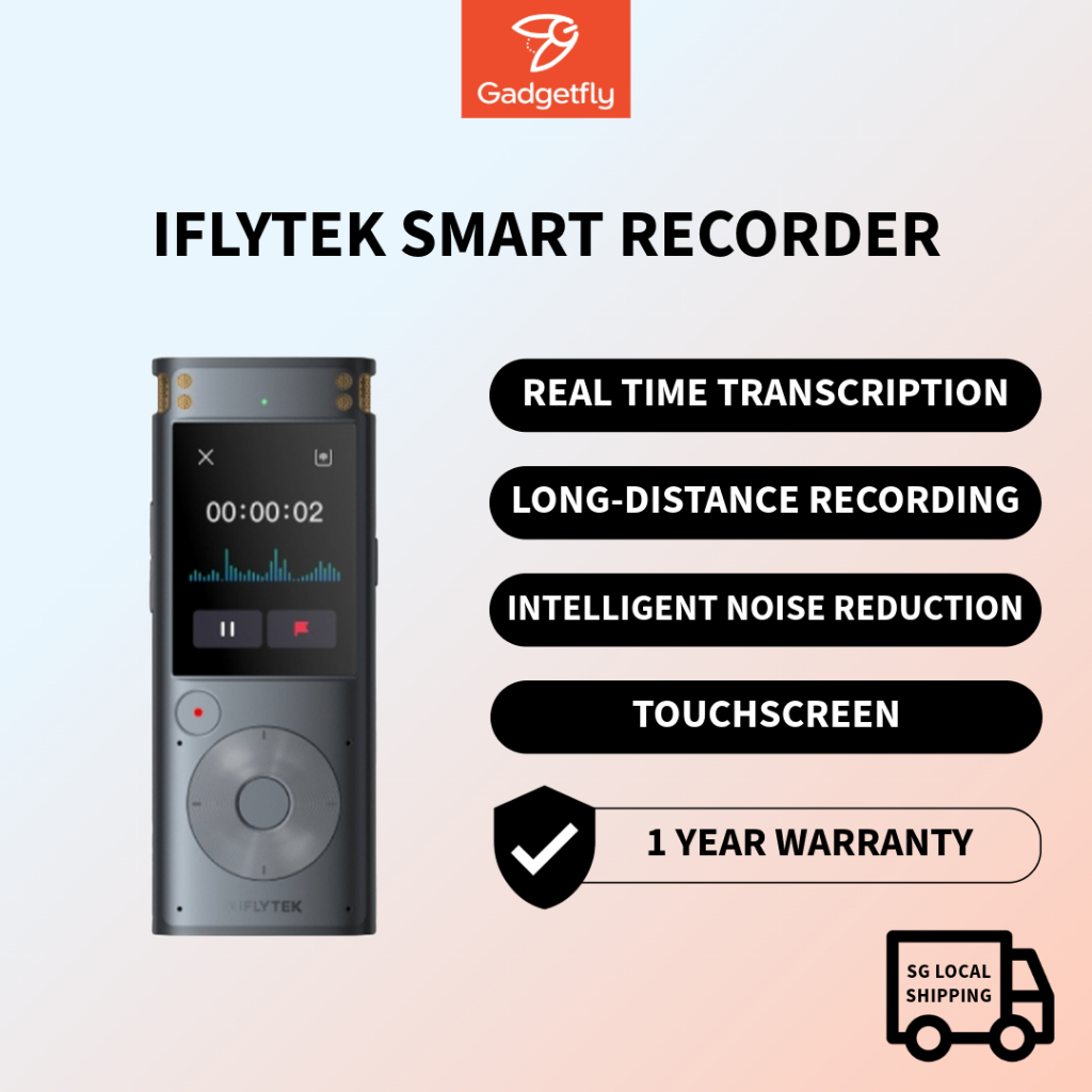 iFLYTEK Smart Recorder - Multi-language Smart Speech to text transcription Digital Voice ...