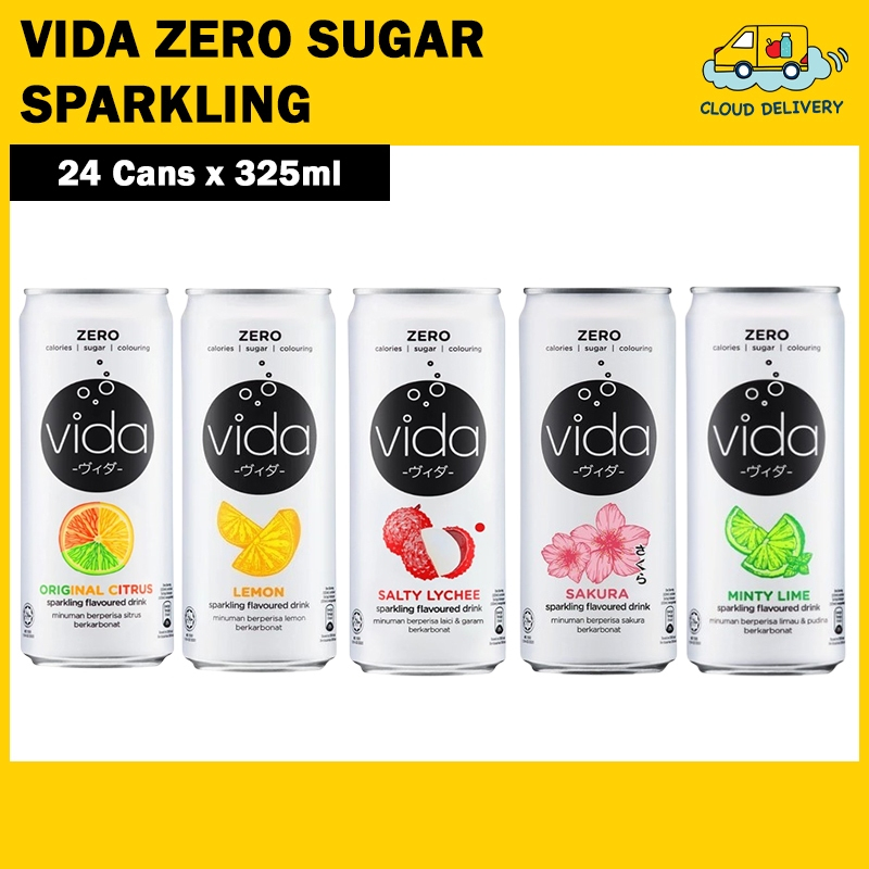 VIDA Sparkling Drink (24 x 325ml) - Expiry See Product Description ...