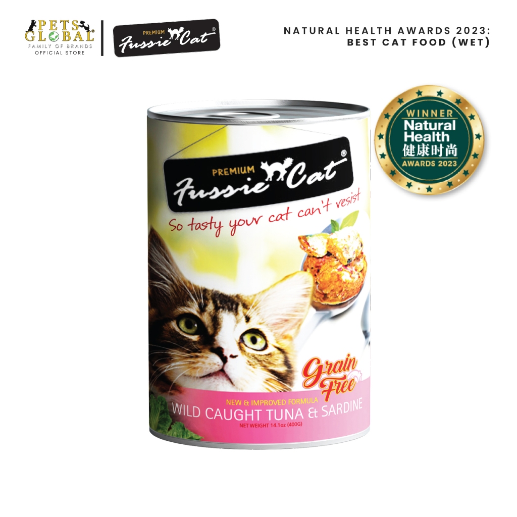 Fussie Cat Wild Caught Tuna & Sardine Wet Cat Food (400g x 24 cans ...