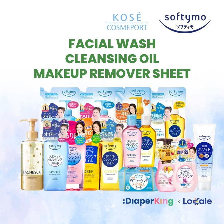 Kose Softymo - Cleansing Oil / Face Wash / Makeup Remover Sheet (Bottle ...