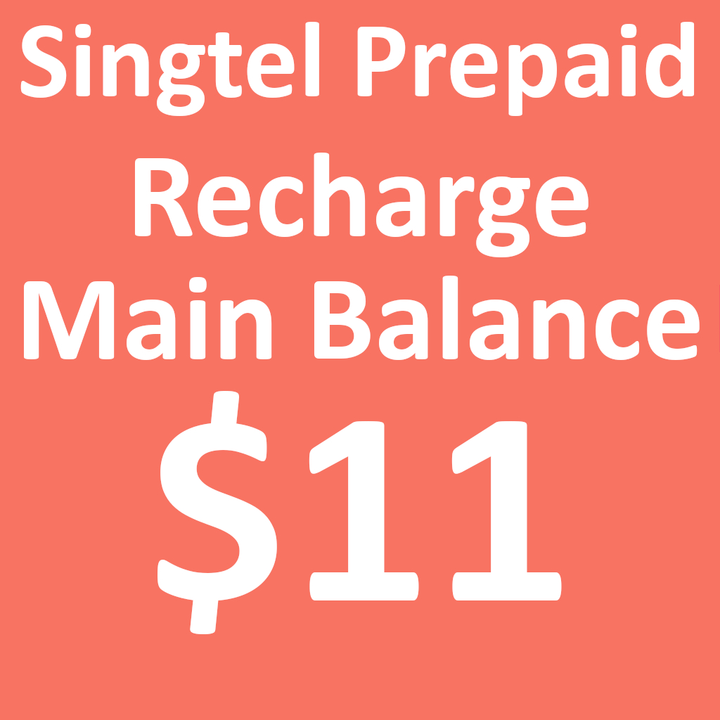 Singtel Prepaid $11 Main Balance / Recharge / Topup | Shopee Singapore