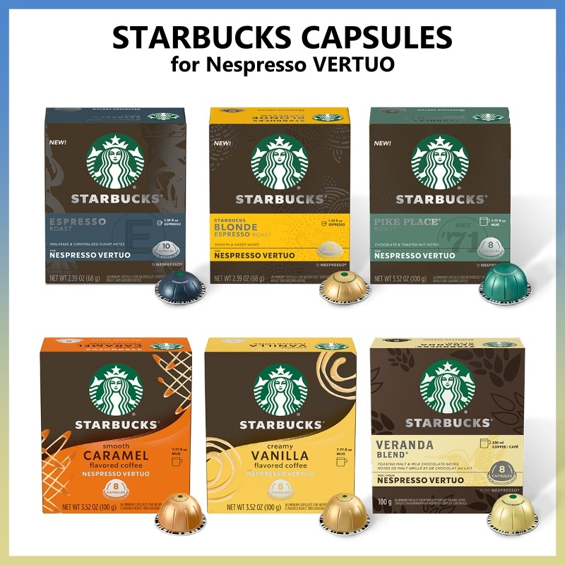 [STARBUCKS x Nespresso Vertuo] STARBUCKS Coffee Capsules for Nespresso ...