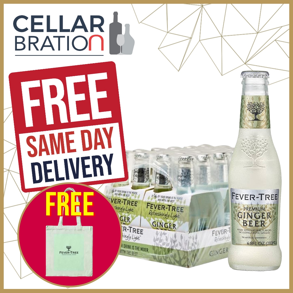 Fever Tree Ginger Beer (24 bottles x 200ml) [FREE 1 x Tote Bag ...