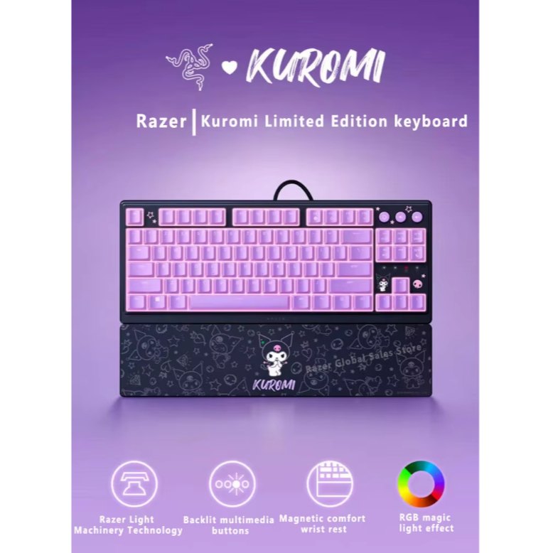 Razer Sanrio Kuromi Edition Ornata V3 Tenkeyless Low Profile Gaming ...