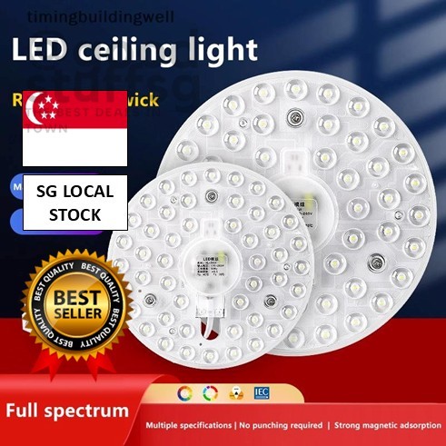 [SG FREE 🚚] 1 Set Magnetic Suction LED Panel Circle Ring Light 12W 18W ...