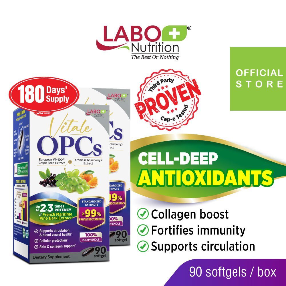 [2 Boxes] LABO Nutrition Vitale OPCs Anti Aging Antioxidants - Skin ...