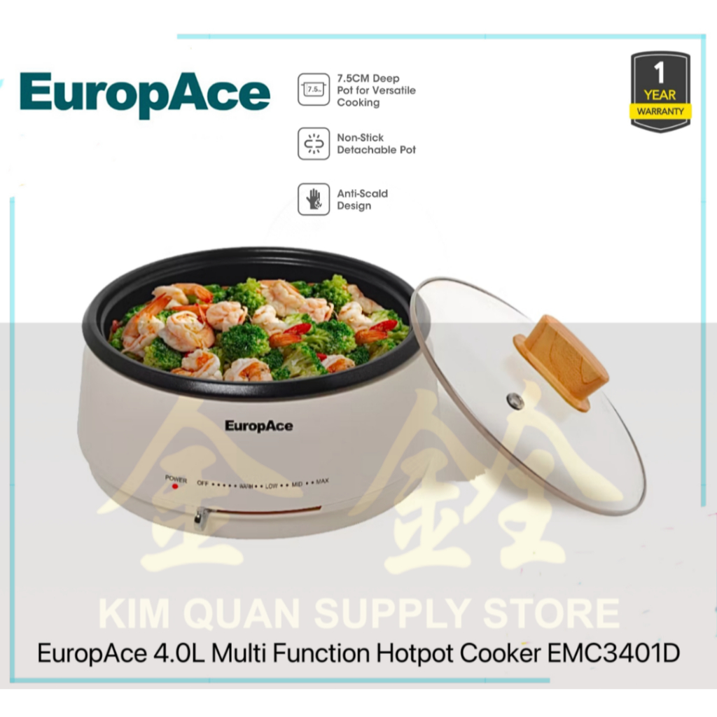 EuropAce 4.0L [Non Stick Pot] Multi Fucntion Cooker | Hotpot ...