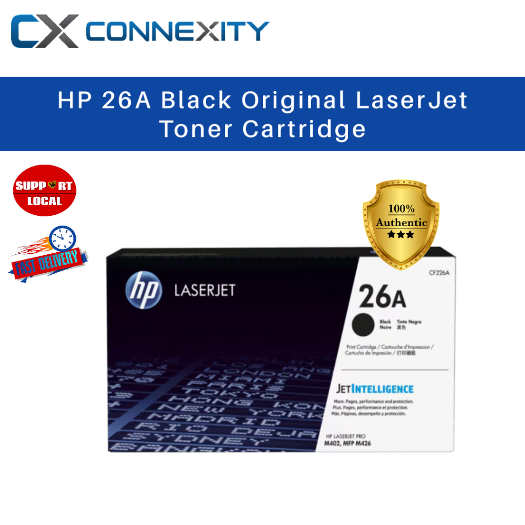 HP 26A Black Original LaserJet Toner Cartridge CF226A Laserjet Toner ...