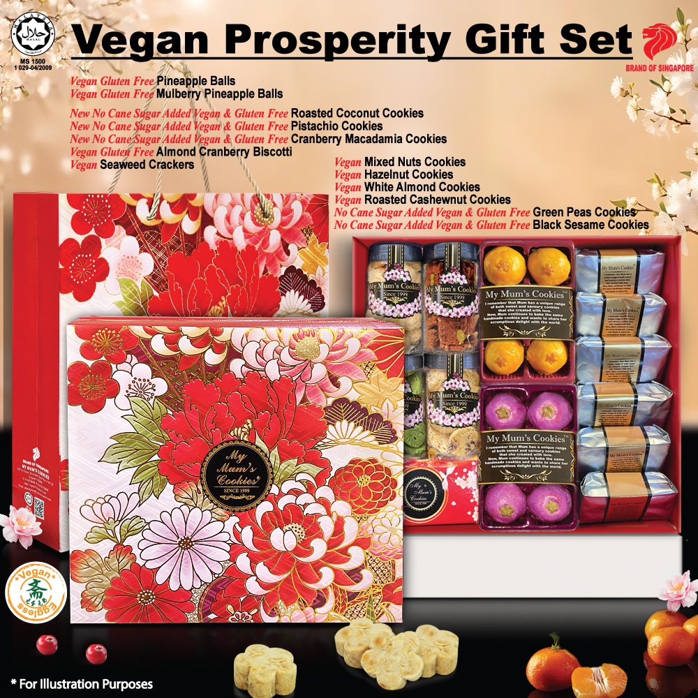 [My Mum's Cookies] CNY Vegan Prosperity Gift Set | Shopee Singapore