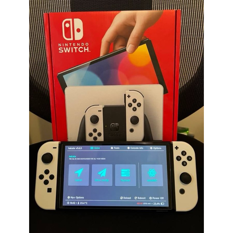 Hacked Nintendo Switch OLED Picofly Atmosphere | Shopee Singapore
