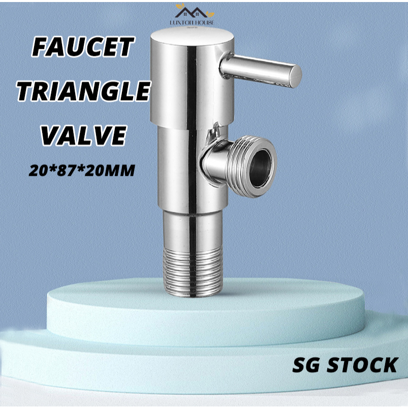 {SG} 304 Stainless Steel Faucet Triangle Angle Valve 1/2“ Half Inch One ...