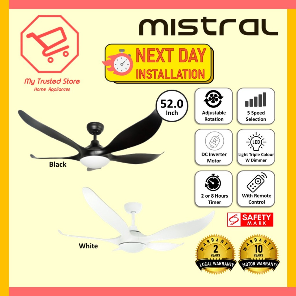 Mistral D'Fan 52" Typhoon 52 DC Ceiling Fan | Shopee Singapore