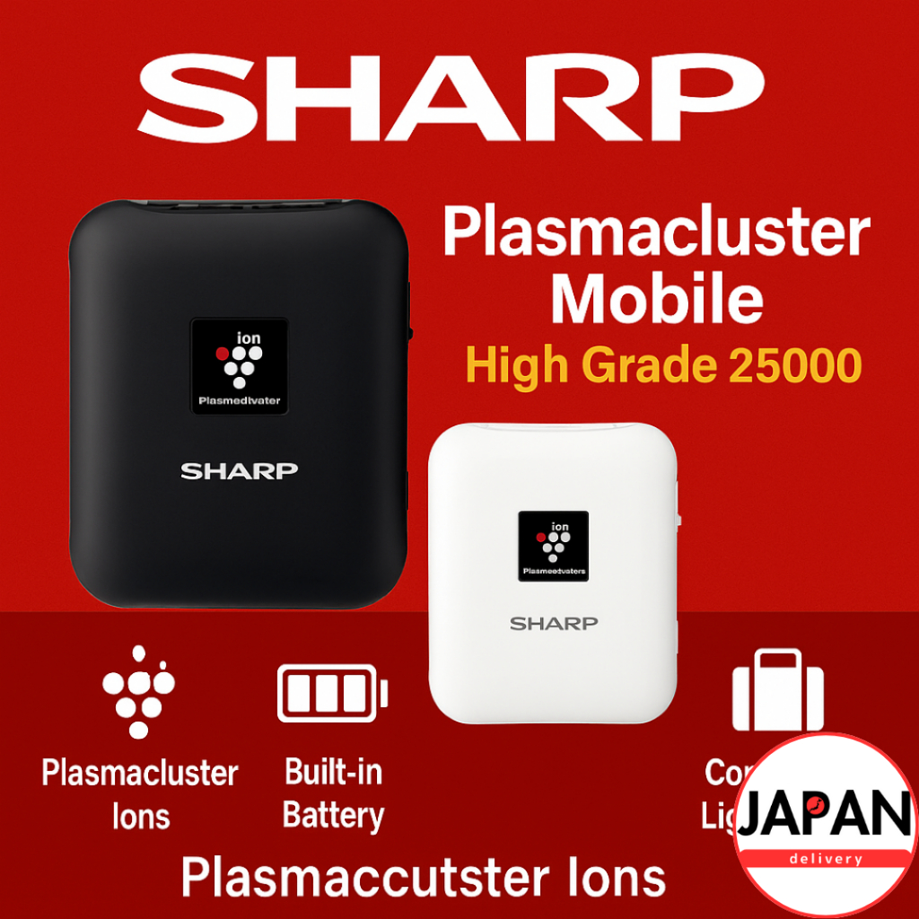 SHARP | Plasmacluster Mobile Ion Generator IG‑NM1S | High‑Density 25,000 Ions | USB‑Rechargeable ...