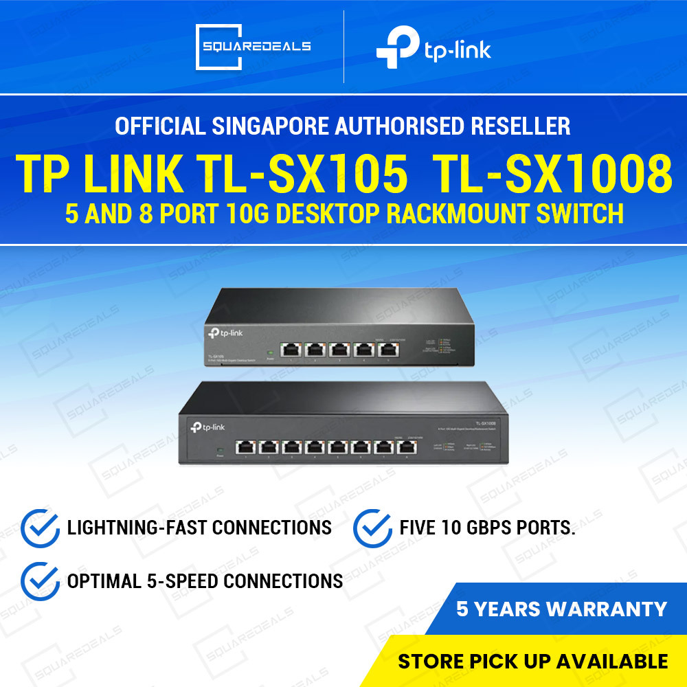 TP Link SX105 5 Port SX1008 8 Port 10G Desktop Rackmount Switch TPLink ...