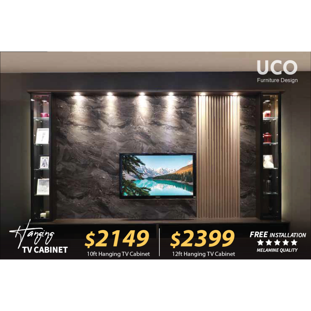 UCO HWTC12 10FT FULL HEIGHT HANGING TV CABINET | Shopee Singapore