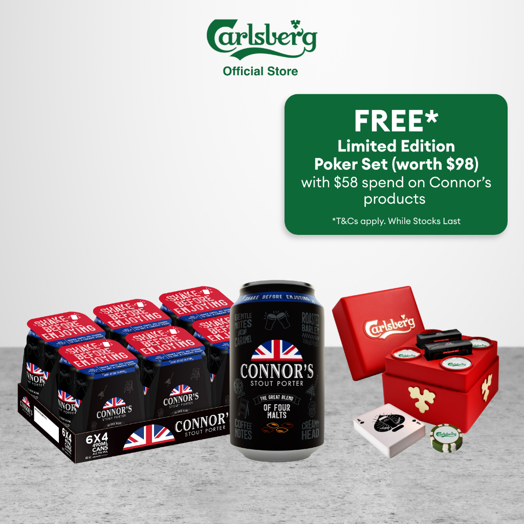 Connor's Stout Porter Draught Beer 320ml Can (Pack of 24) | Shopee ...