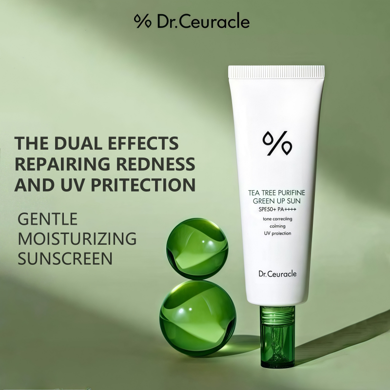 Dr.Ceuracle TEA TREE PURIFINE GREEN UP SUN 50ml SPF50+ PA+++ tone ...