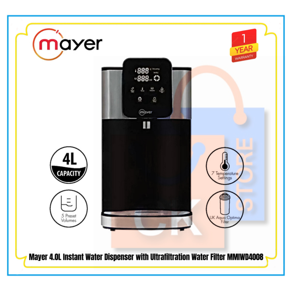 Mayer 4.0L Instant Water Dispenser | Boiler with Ultrafiltration Water ...