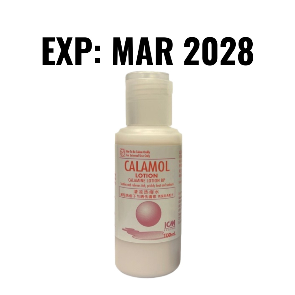 Calamol Lotion 100ml Calamine Lotion Sunburn Itch Skin Prickly Heat ...
