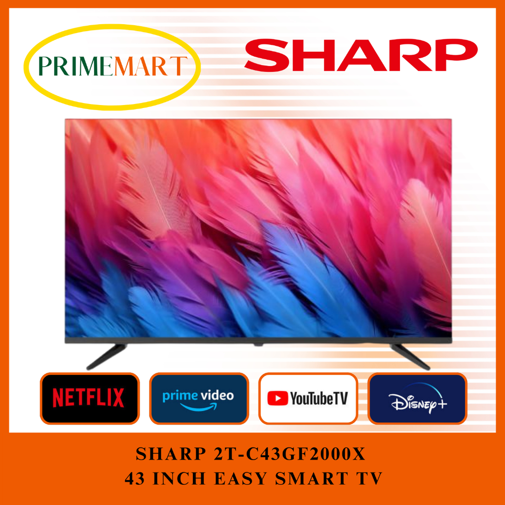 SHARP FRAMELESS LED SMART TV : 32": 2T-C32GH3000X/ 43": 2T-C43GF2000X - 3 YEARS WARRANTY ...