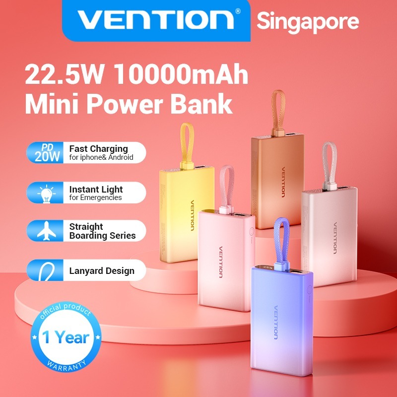 Vention Mini Power Bank Fast charging digital display powerbank ...