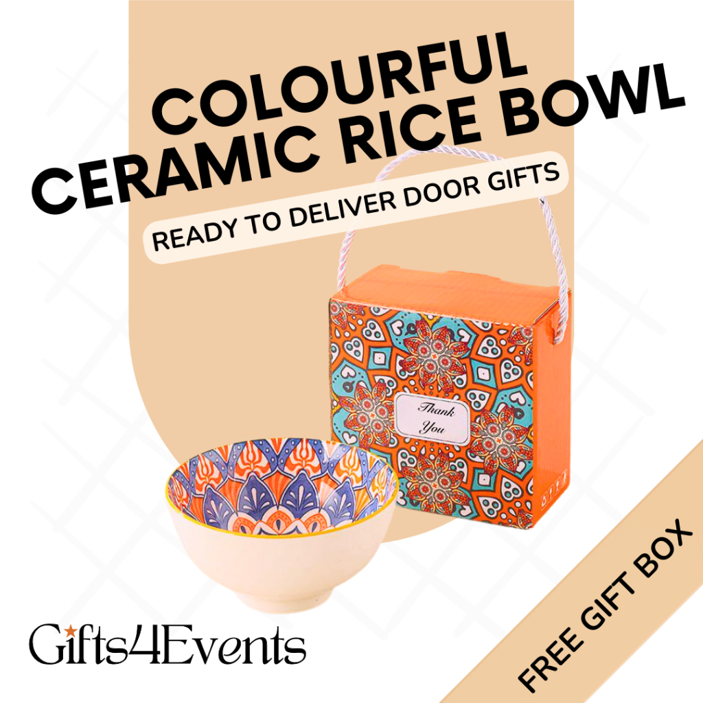 Colourful Bohemian Bowl with Gift Box – Wedding Door Gift, Corporate ...
