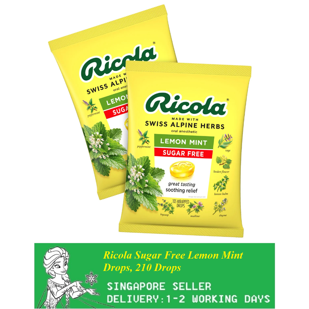 Ricola Sugar Free Lemon Mint Drops, 210 Drops(Exp:11/2027) | Shopee Singapore