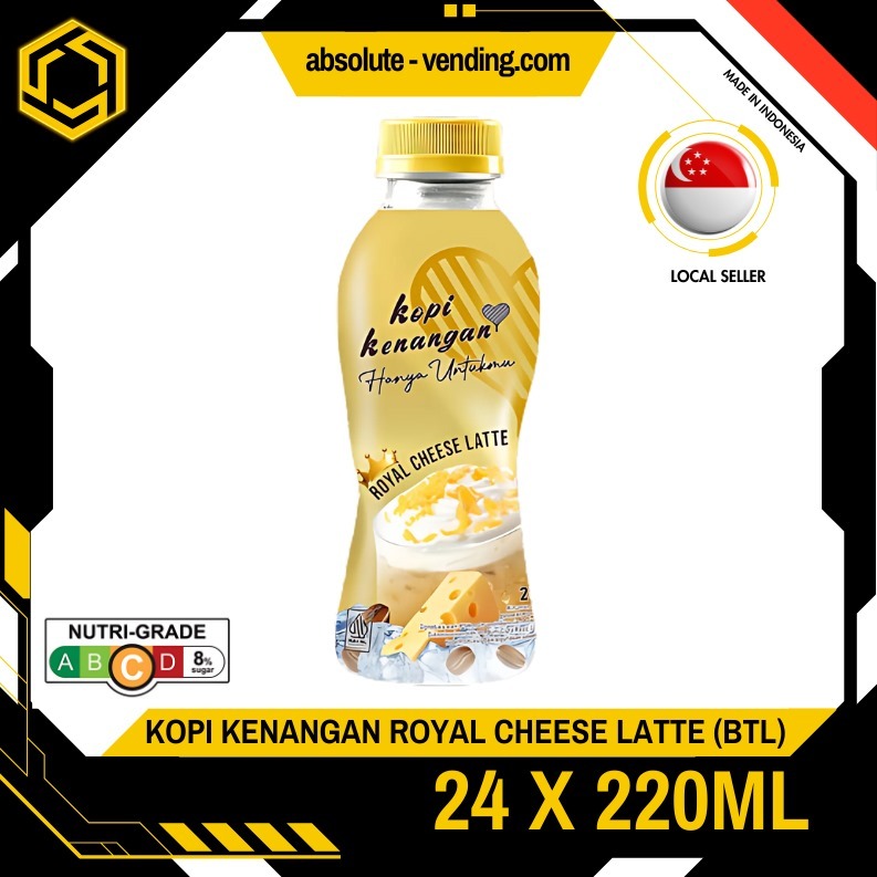 KOPI KENANGAN Royal Cheese Latte 200ML X 24 (BOTTLE) | Shopee Singapore