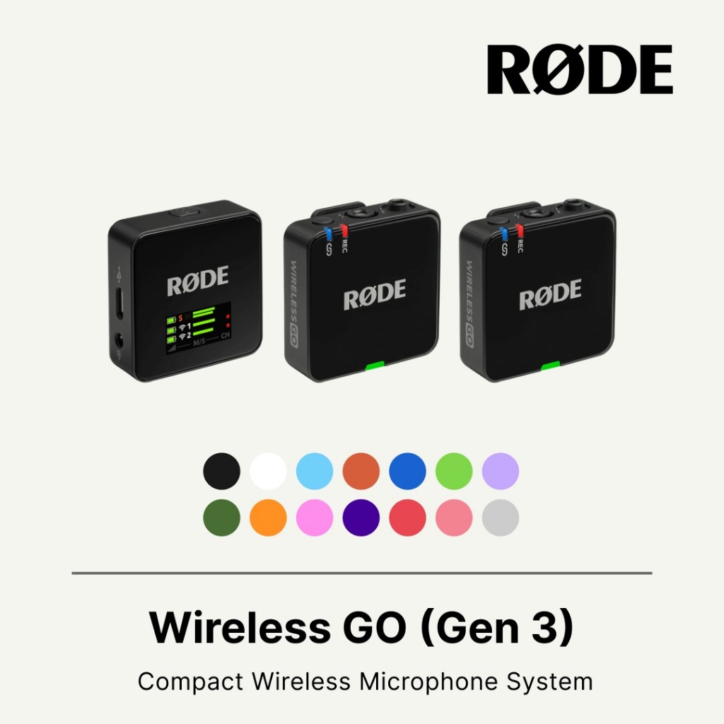 Rode Wireless GO (Gen 3) Compact Wireless Microphone System | Shopee ...