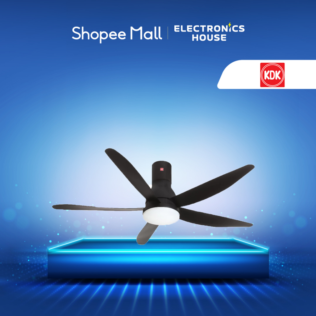 KDK U60FW (150cm) Long Pipe DC LED Light Ceiling Fan with Remote ...