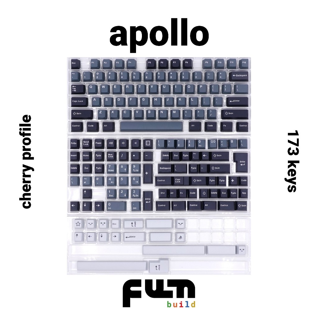 [APOLLO Keycaps][Cherry Profile] Double shot Injection Molding 173 Keys ...