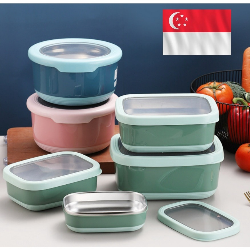 [SG] Stainless Steel Thermal Lunchbox Bento Box Heating Lunch Box Food ...