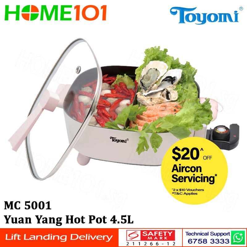 Toyomi Yuan Yang Hot Pot 4.5L MC 5001 | Shopee Singapore