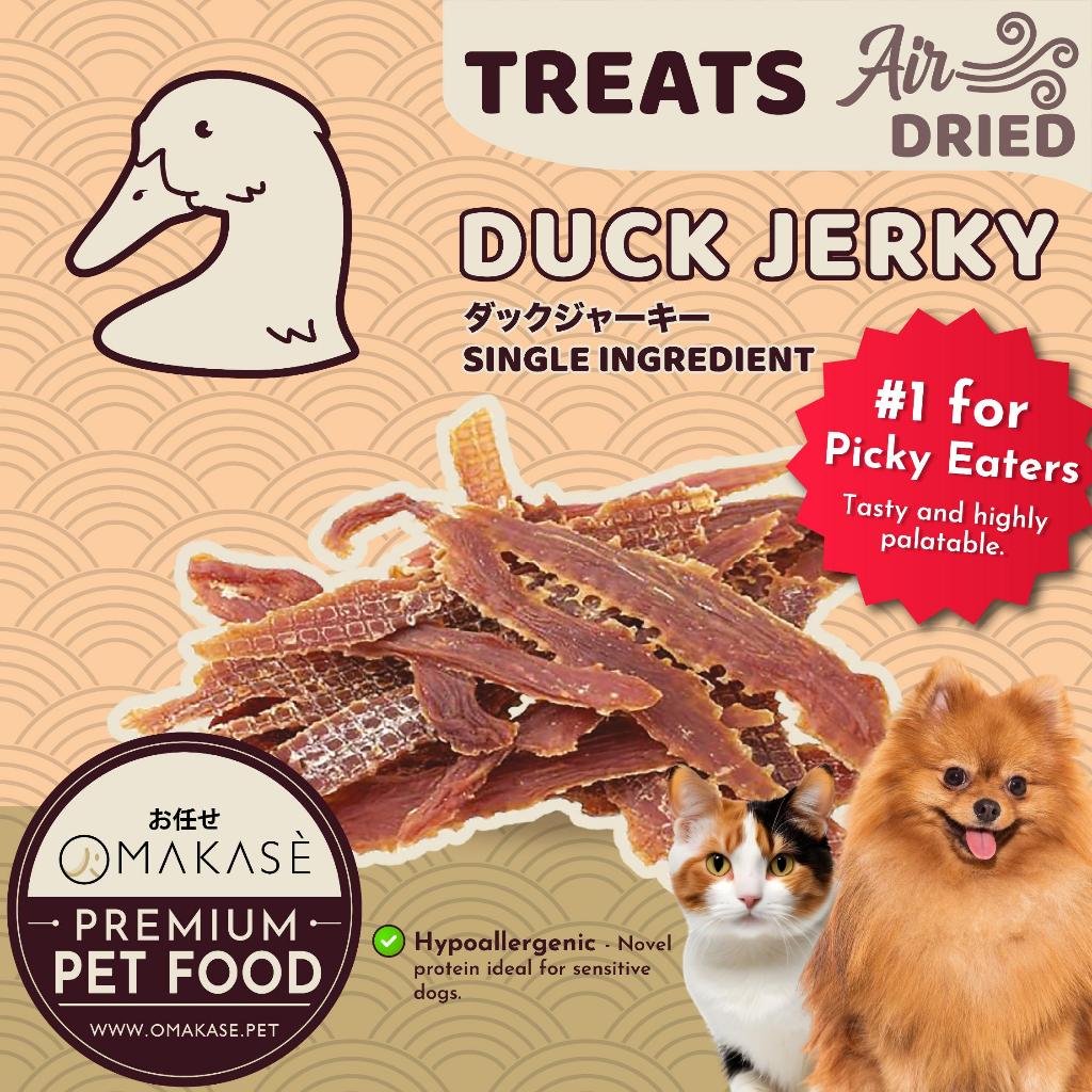 OMAKASE AIR DRIED Duck Jerky Dog & Cat Single Ingredient Dehydrated Pet ...
