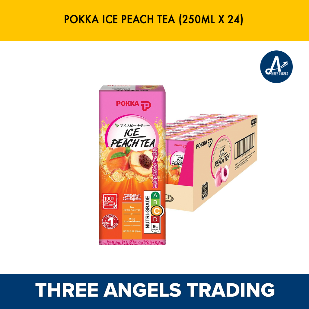 Pokka Ice Peach Tea (250ml x 24) | Shopee Singapore