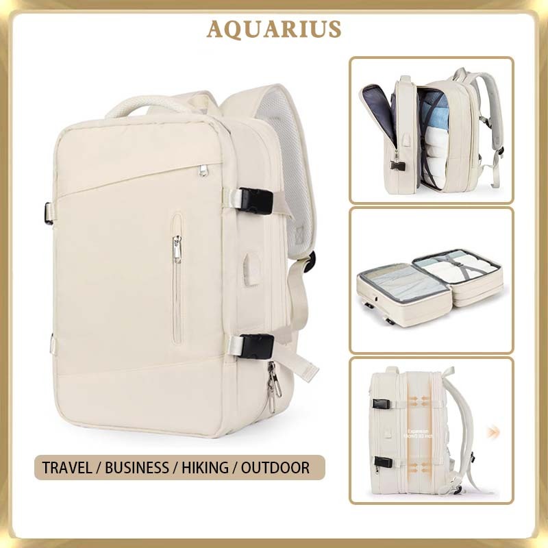45L Expandable Backpack Large Capacity Waterproof Travel Backpack Woman ...