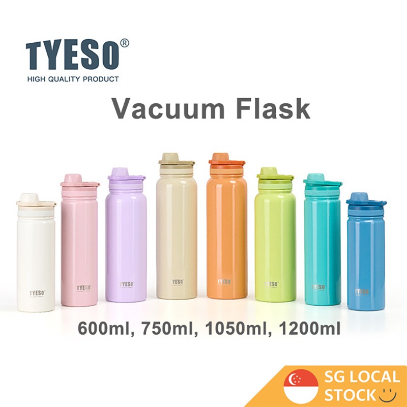 TYESO Thermal Flask Tumbler Water Bottle Vacuum Insulated Stainless ...