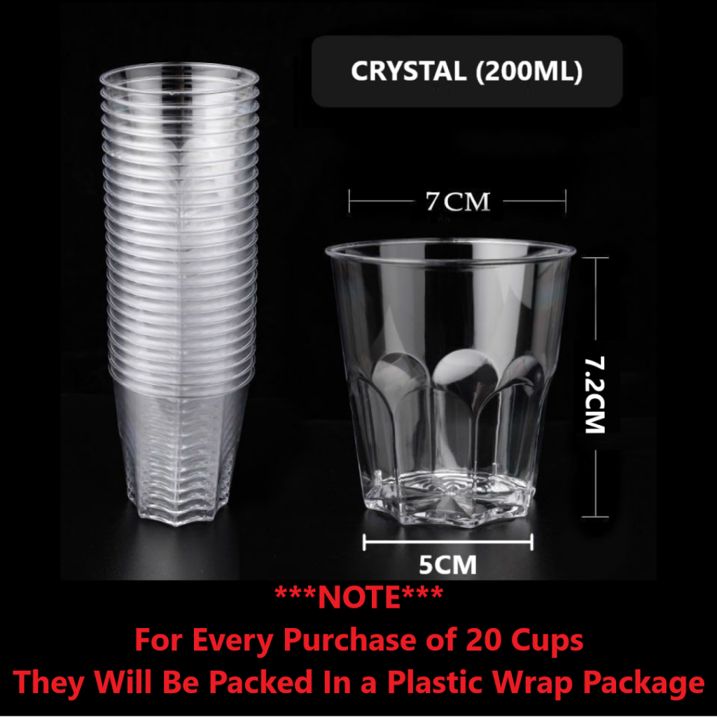 🇸🇬 Disposable Aviation Cup | Thick Plastic Acrylic Glass Party Coffee ...