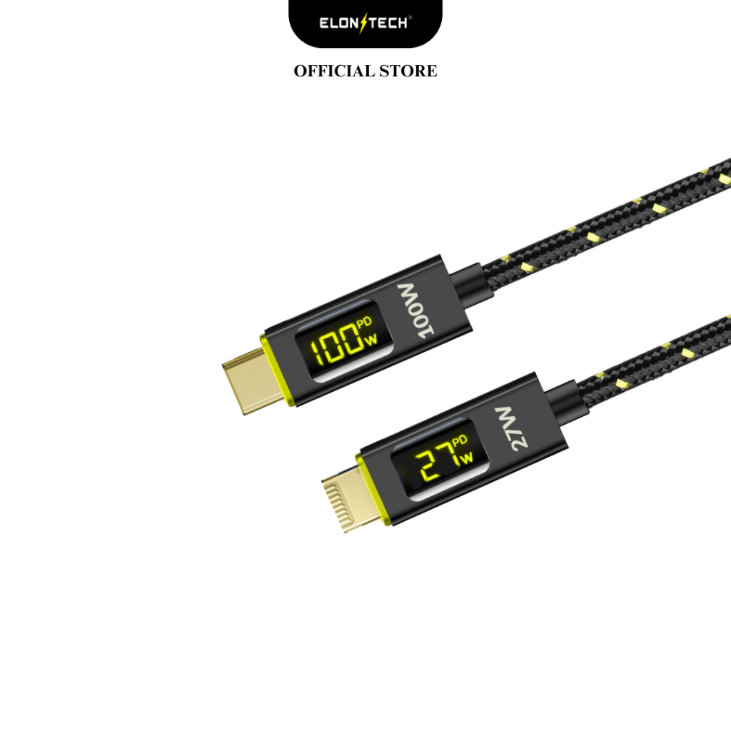 ELONXTECH PowerBolt Cable (27W/100W) (12 MONTHS WARRANTY) | Shopee ...