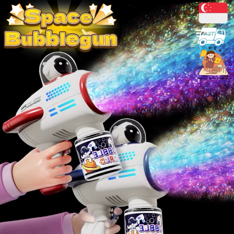 [SG] 6000+ Air Bubbles Astronaut Bubble Machine Automatic Bubblegun Bubble Solution | Shopee ...