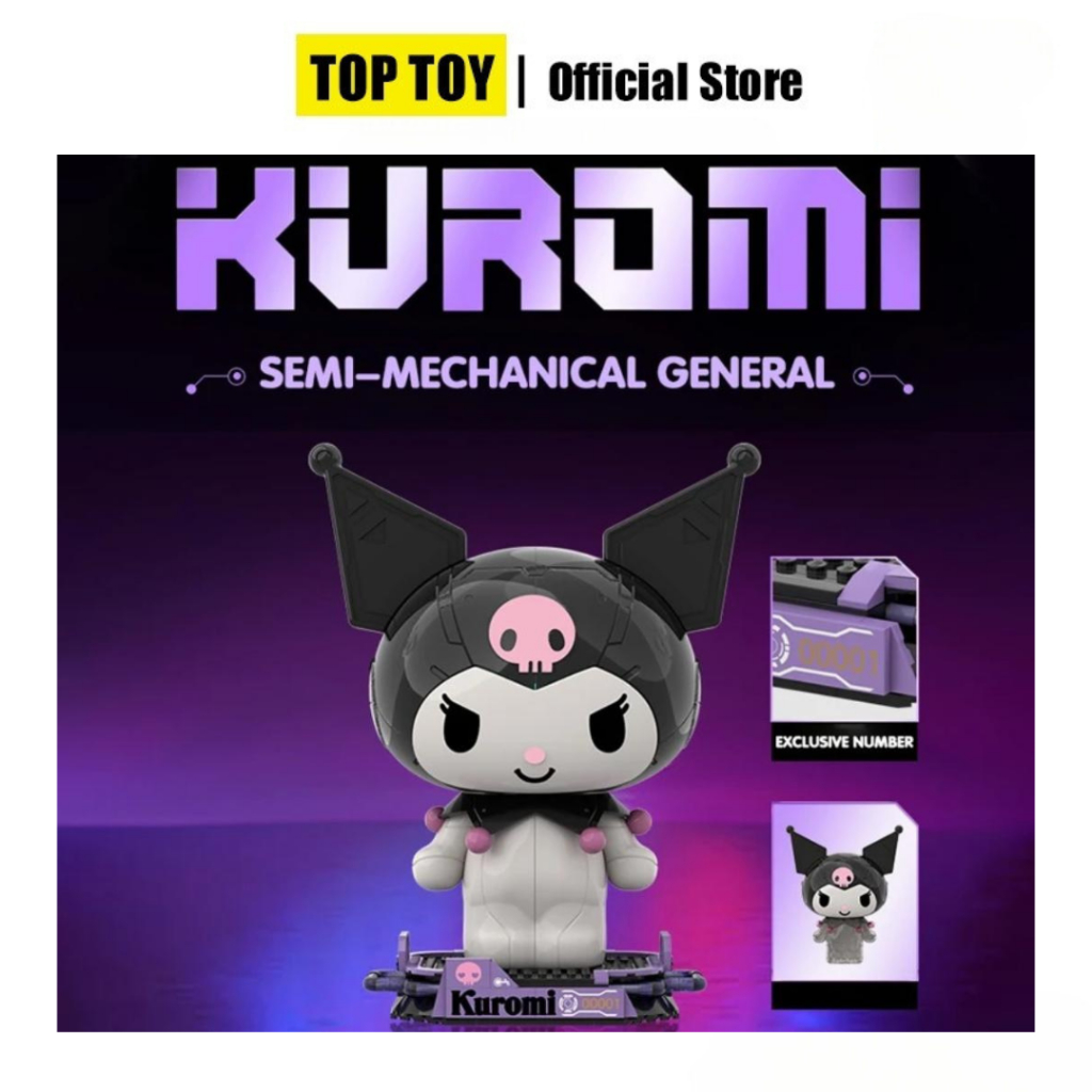 TOP TOY | Sanrio Kuromi Building Blocks Half Mechanical Figure ...