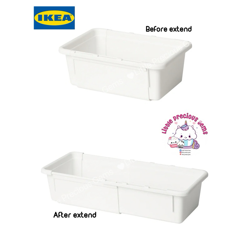 [SG SELLER] Storage Extendable box, Extendable Container, white, 18 ...
