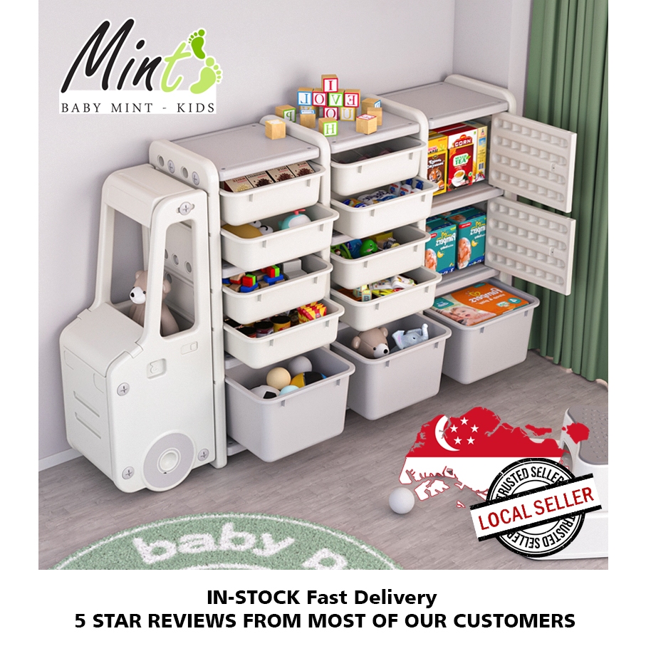 SGSTOCK -Kids Toys Storage Space Saver Storage Box Storage Cabinet ...
