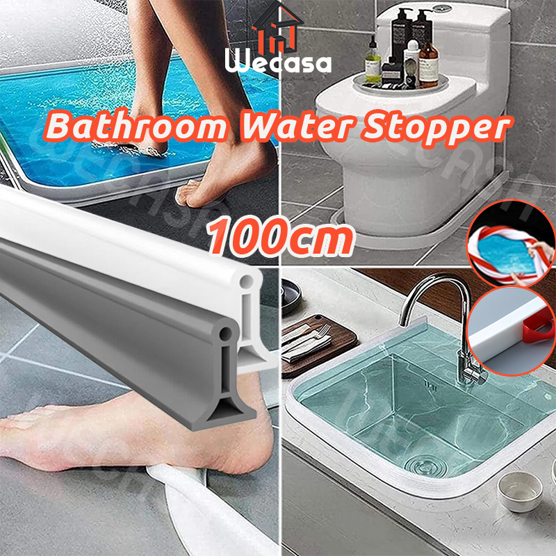 [SG] 100CM Water Stopper Strip For Bathroom Flexible Water Blocking ...
