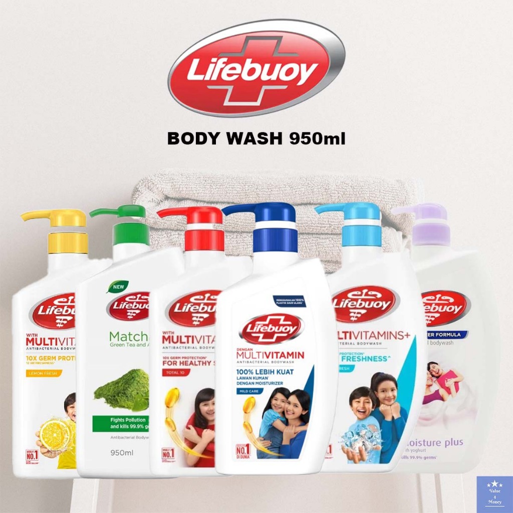 Lifebuoy Body Wash 950ml - Cool Fresh / Lemon Fresh / Matcha Green Tea ...