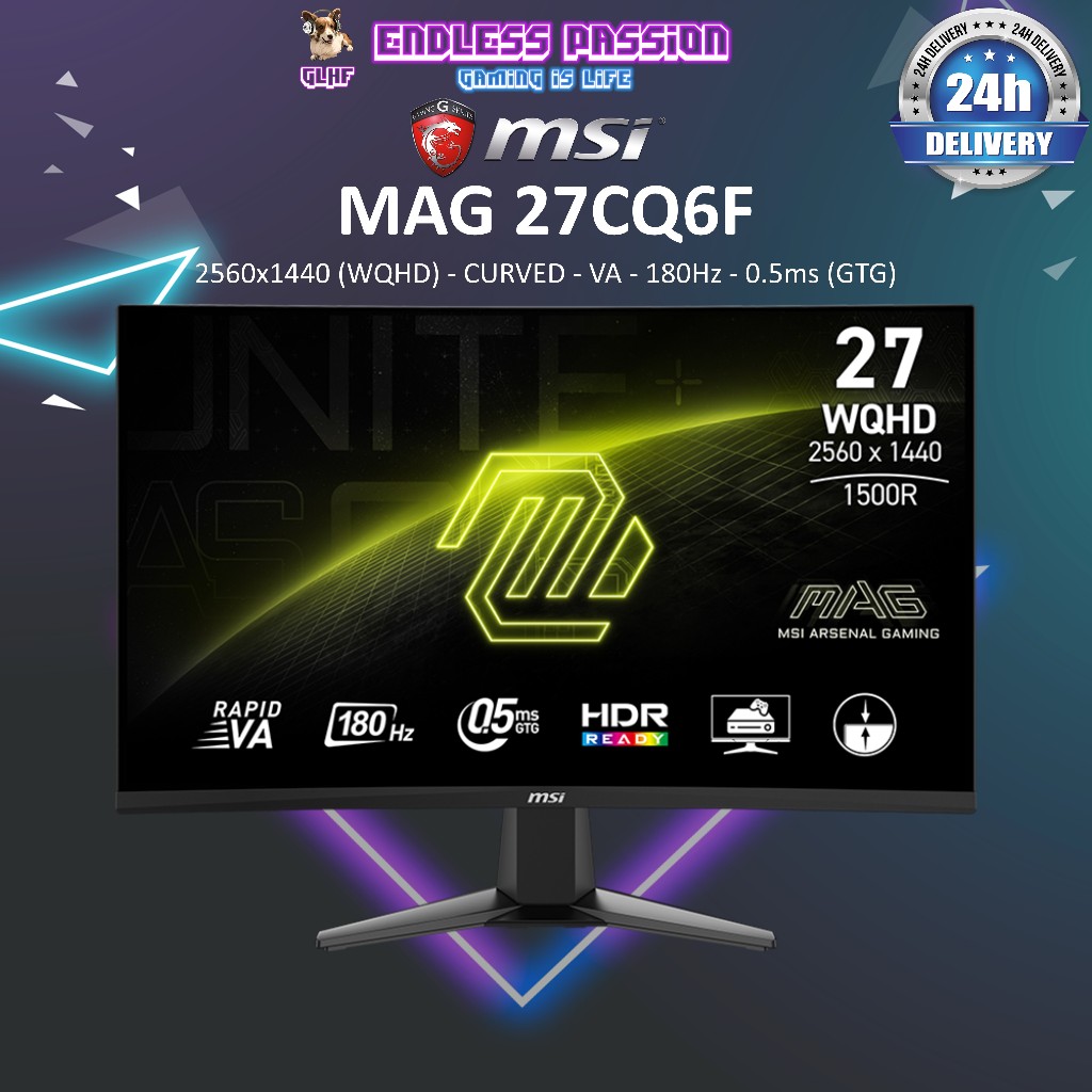 MSI MAG 27CQ6F 27" WQHD VA Gaming Monitor | Shopee Singapore